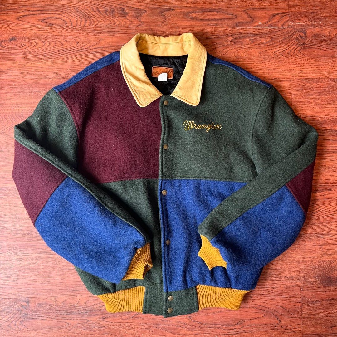 Vintage Wrangler Multicolor Varsity Jacket, Men's Fashion, Coats ...