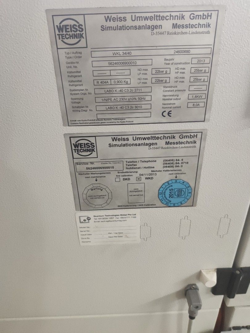 Weiss WKL 34 Climate Chamber for sale @ $6500 each (AAR 2024), Health & Nutrition, Medical ...