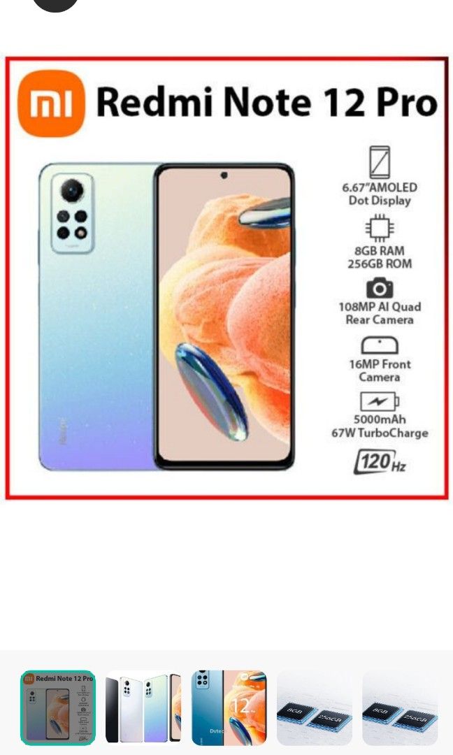 Xiaomi Redmi Note 12 PRO Purple, Mobile Phones & Gadgets, Mobile Phones ...