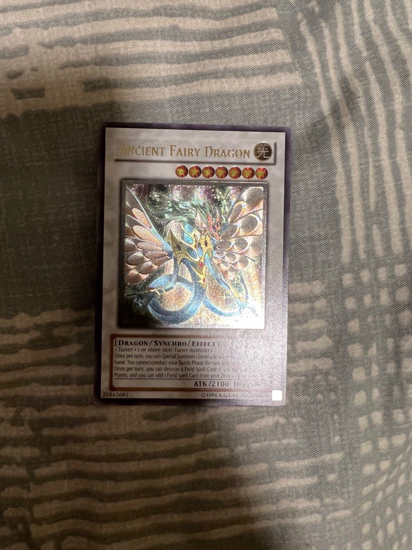 Yugioh ancient fairy dragon ultimate rare, Hobbies & Toys, Toys & Games ...