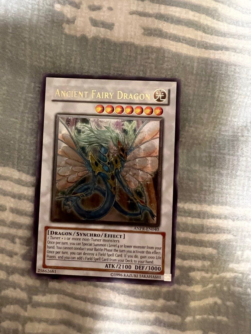 Yugioh ancient fairy dragon ultimate rare, Hobbies & Toys, Toys & Games ...