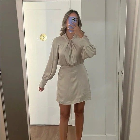 Zara Satin Dress, Women's Fashion, Dresses & Sets, Dresses on Carousell