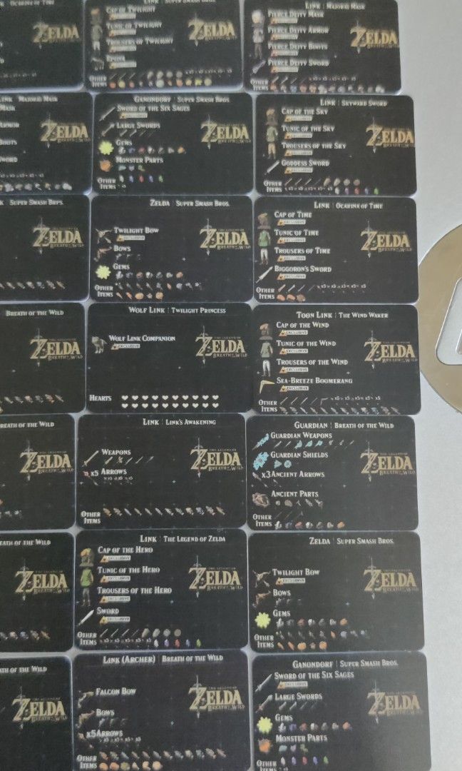 Zelda Amiibo cards, Video Gaming, Video Games, Nintendo on Carousell