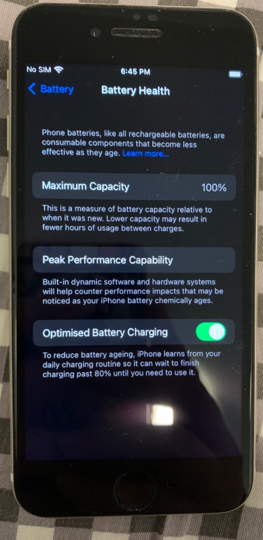 100% battery +apple care plus iPhone SE 3 128GB, 手提電話, 手機, iPhone, iPhone SE 系列 - Carousell