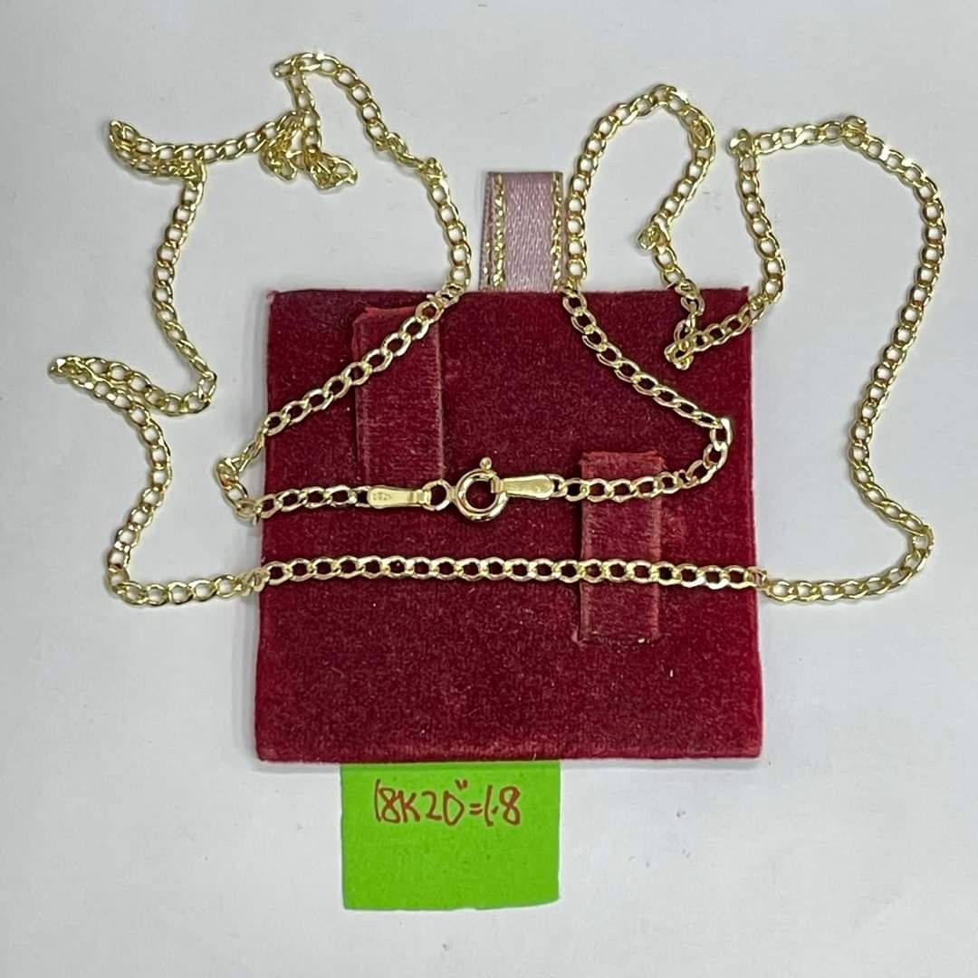 18K Saudi Gold Cadena Chain 20 inches on Carousell