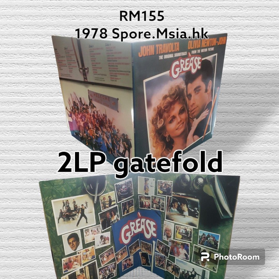 [43] 2 LP GATEFOLD /1978 VINTAGE DOUBLE LP VINYL LP - GREASE _ ORIGINAL ...
