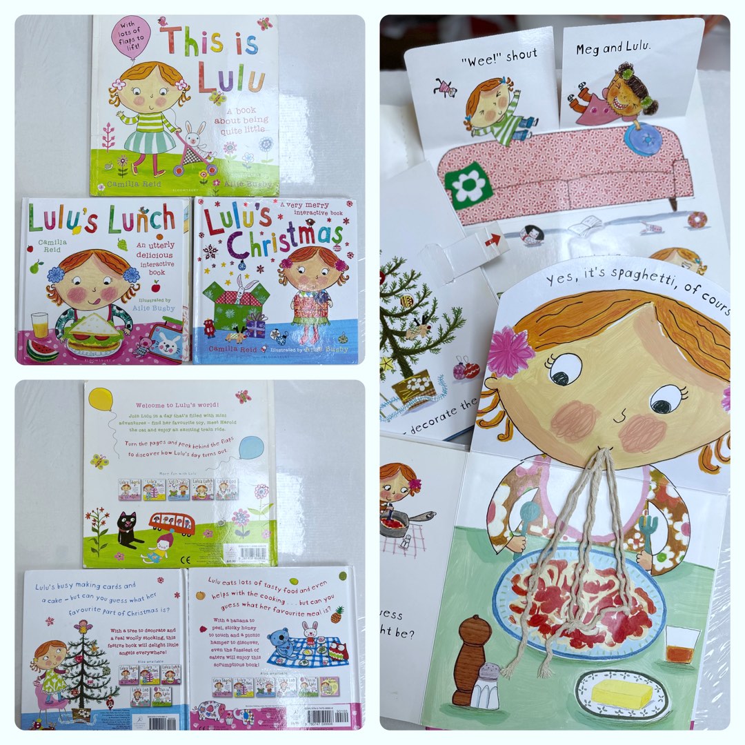 $70/ 3本/Lulu英文翻翻書/This is Lulu/Lulu’s Lunch/Lulu’s Christmas/小朋友繪本揭揭書 ...