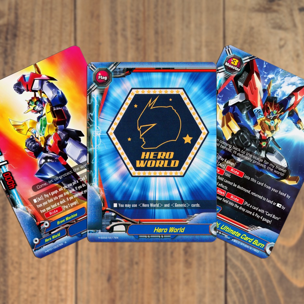 Full Foil Future Card Buddyfight Card Burn Hero World Set, Hobbies ...