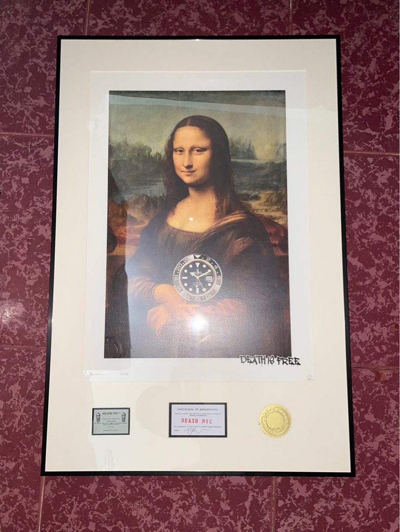 稀有 蒙羅麗莎 版畫 親筆簽名 Mona Lisa Rolex artwork bearbrick watch daytona 勞力士 地通拿 ...