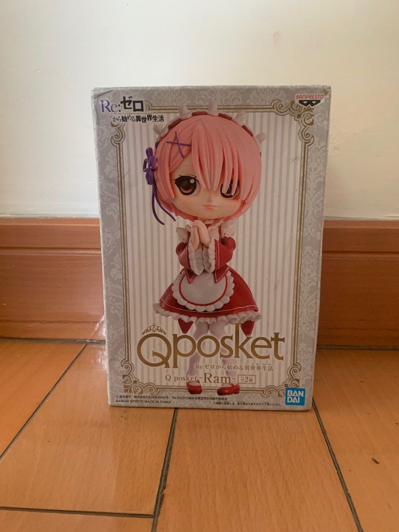 拉姆 Rem Re:從零開始的異世界生活 Re:zero QPosket QP 標準盒, 興趣及遊戲, 玩具 & 遊戲類 - Carousell
