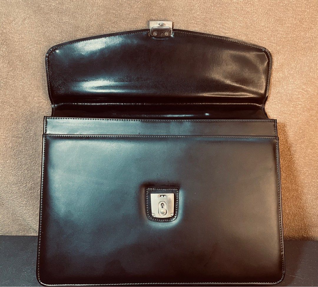 Ace Made Ronson USA Rubberized PVC Leather Briefcase Handbag on Carousell