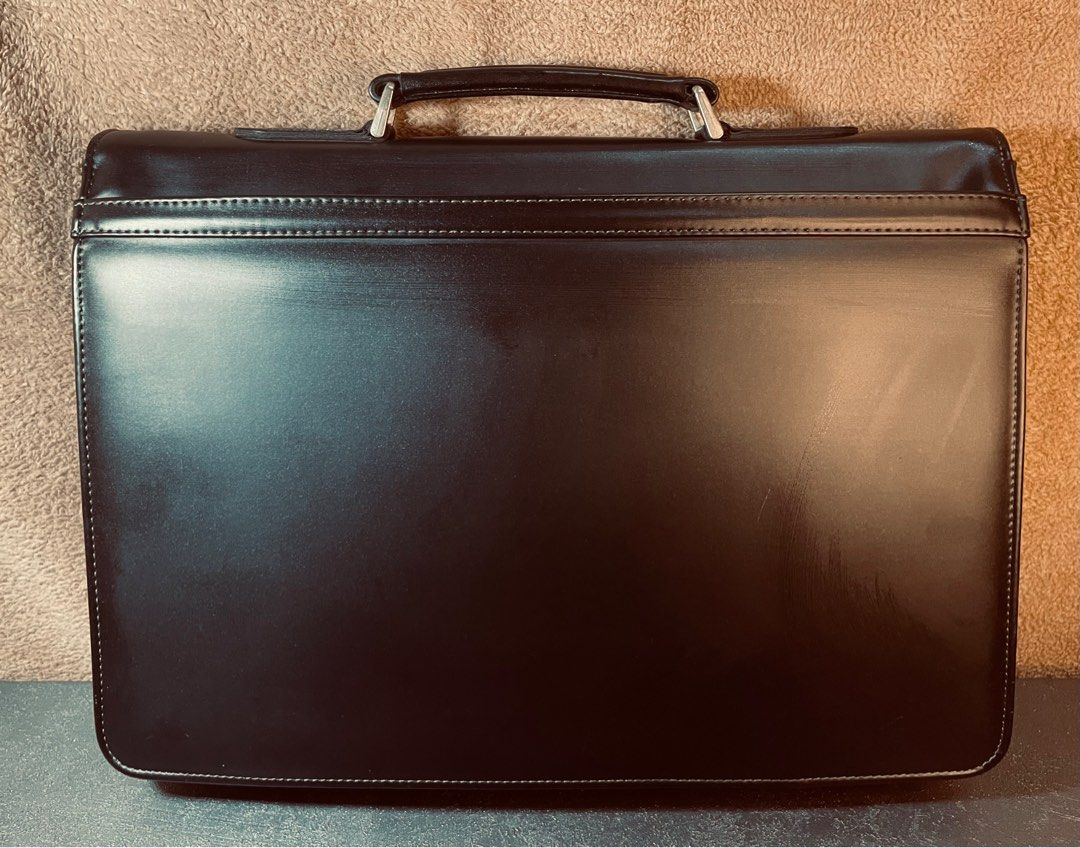 Ace Made Ronson USA Rubberized PVC Leather Briefcase Handbag on Carousell