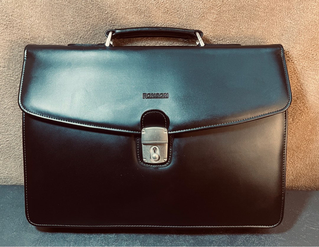 Ace Made Ronson USA Rubberized PVC Leather Briefcase Handbag on Carousell