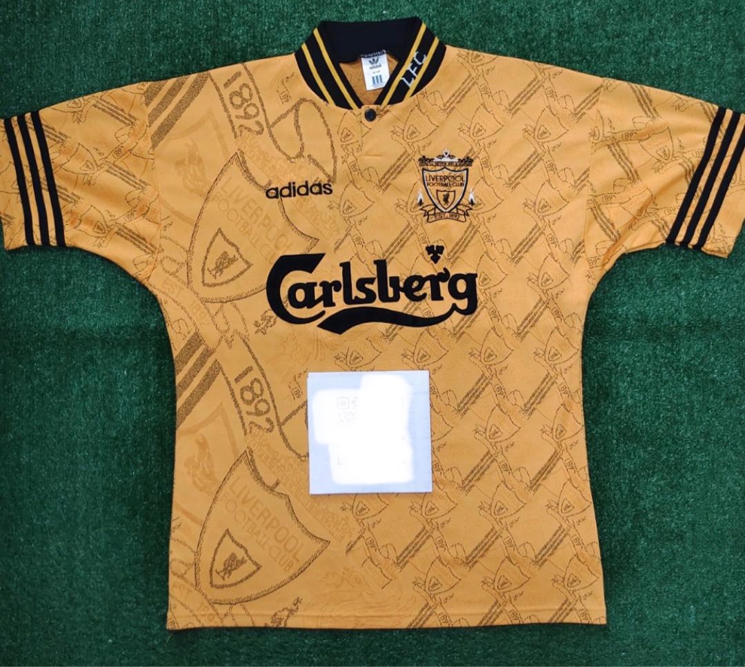 Adidas Liverpool 1993 - 1995 third soccer/football jersey/kit rare ...