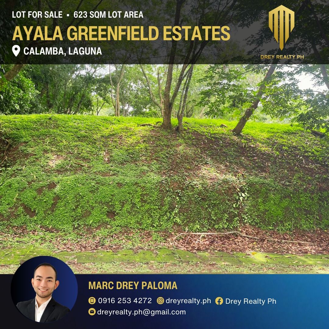 Ayala Greenfield Estate Phase 1 Corner Lot at 623 SQM beside the Garden ...
