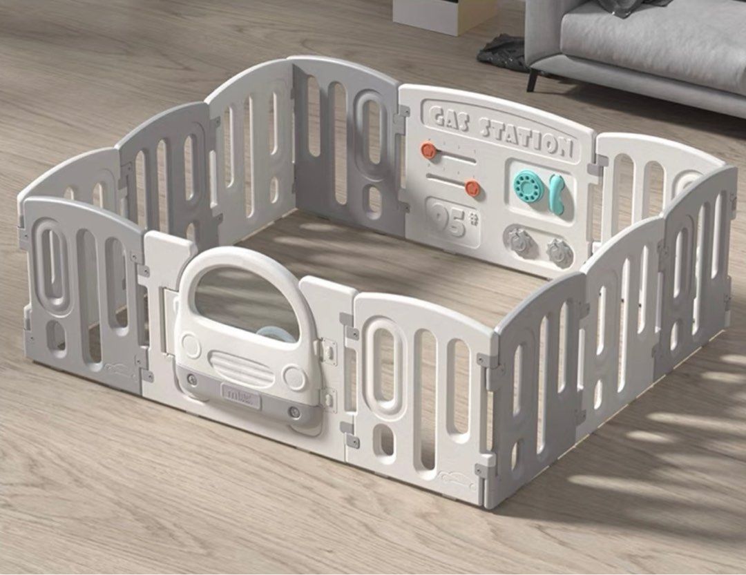 Mloong Baby Play Area Fence with Gate, Babies & Kids, Baby Nursery ...