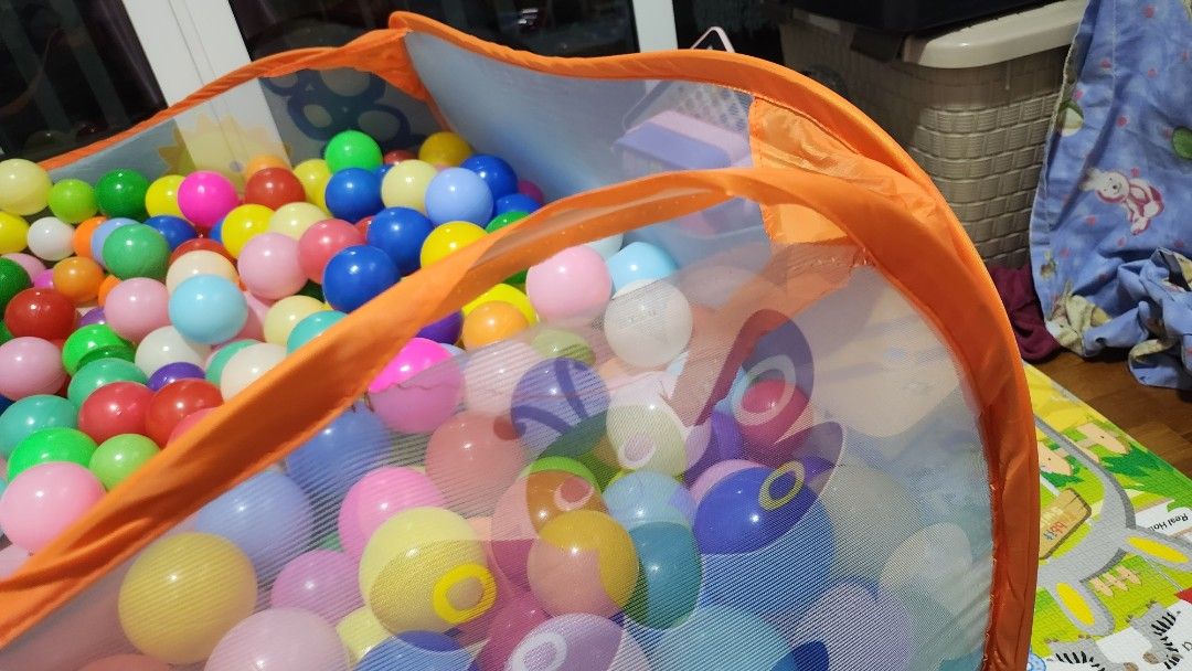 Ball pit with slide, Babies & Kids, Infant Playtime on Carousell