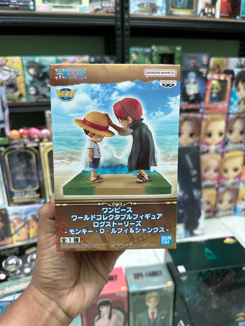 Banpresto WCF Log Stories Luffy Shanks Gold Sticker, Hobbies & Toys, Toys & Games on Carousell