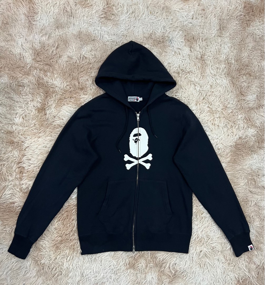 Bape Pirate Ape Bones Zip Hoodie on Carousell