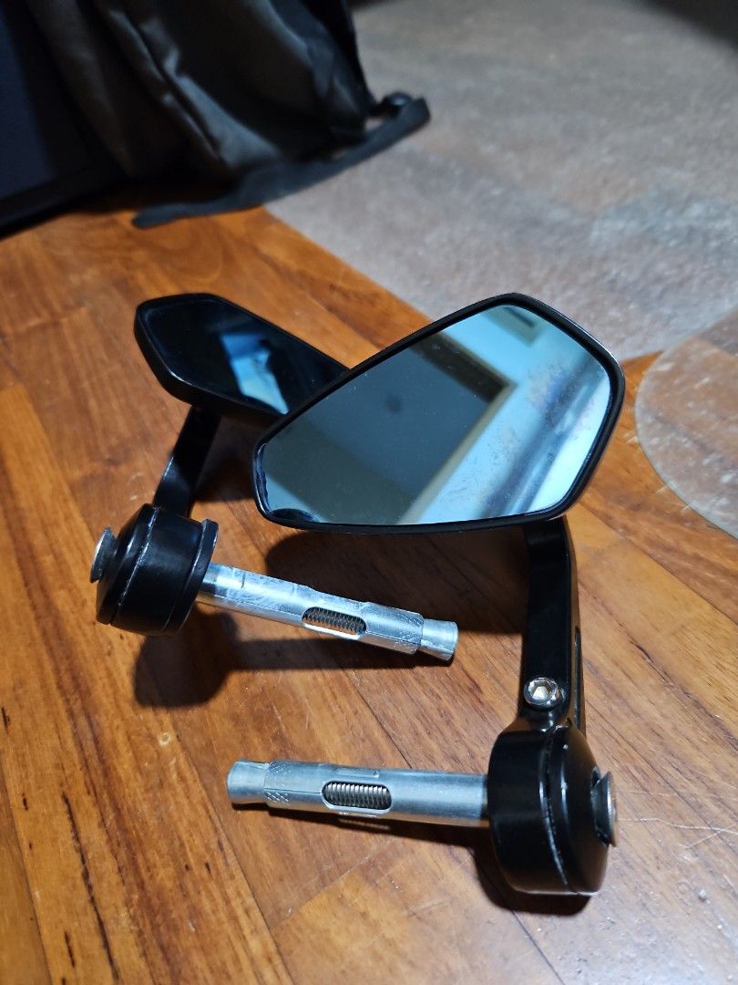Bar end mirror (convex), Motorcycles, Motorcycle Accessories on Carousell