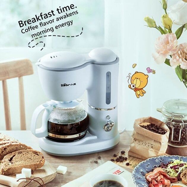 Brand New Bear Coffee Machine Automatic 600ML Pot Drip Proof Filter ...