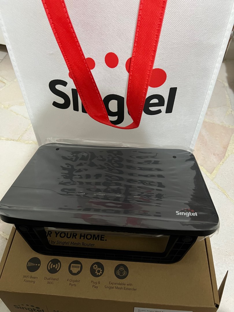 Brand new Singtel Mesh Router, Computers & Tech, Parts & Accessories ...