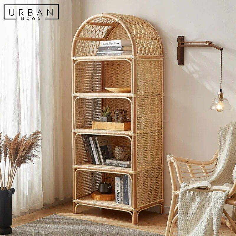 CAPITAL Rustic Rattan Display Shelf, Furniture & Home Living, Furniture ...