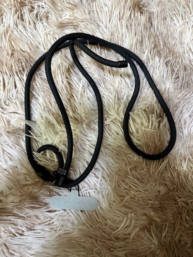 Casetify Rope Phone Strap w/ Card - Black on Carousell