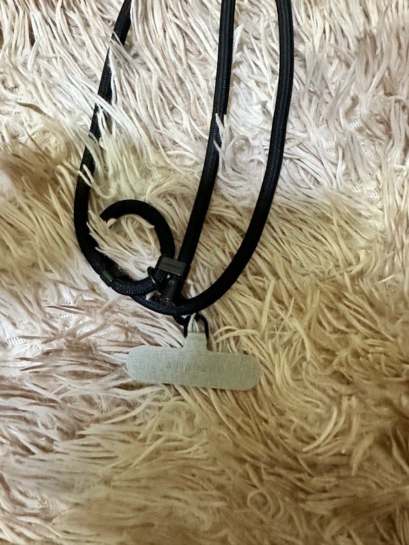 Casetify Rope Phone Strap w/ Card - Black on Carousell