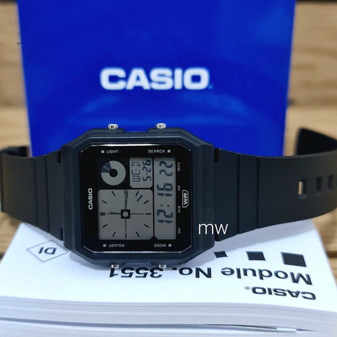 Casio Men's LED lighting Lf-20w-1a stopwatch alarm timer world time ...