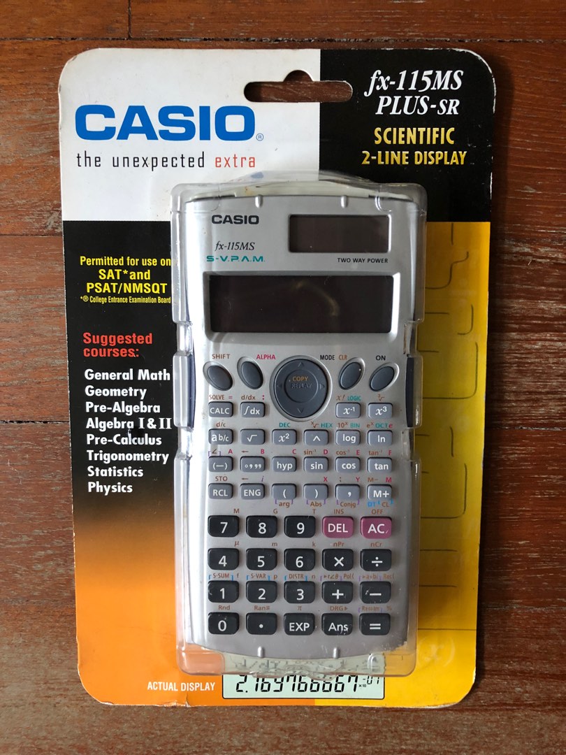 Casio Scientific Calculator - fx-115MS PLUS-SR, Computers & Tech ...