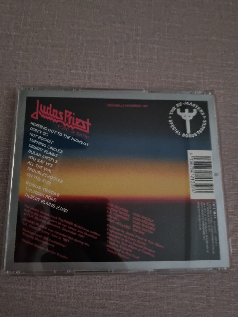 CD Judas Priest Point Of Entry, Hobbies & Toys, Music & Media, CDs ...