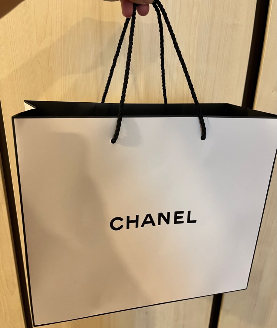 Chanel paper bag medium size, Luxury, Accessories on Carousell