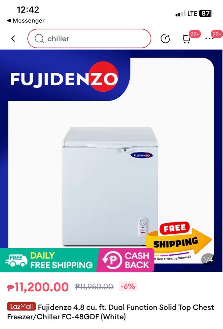 Chest type Freezer on Carousell