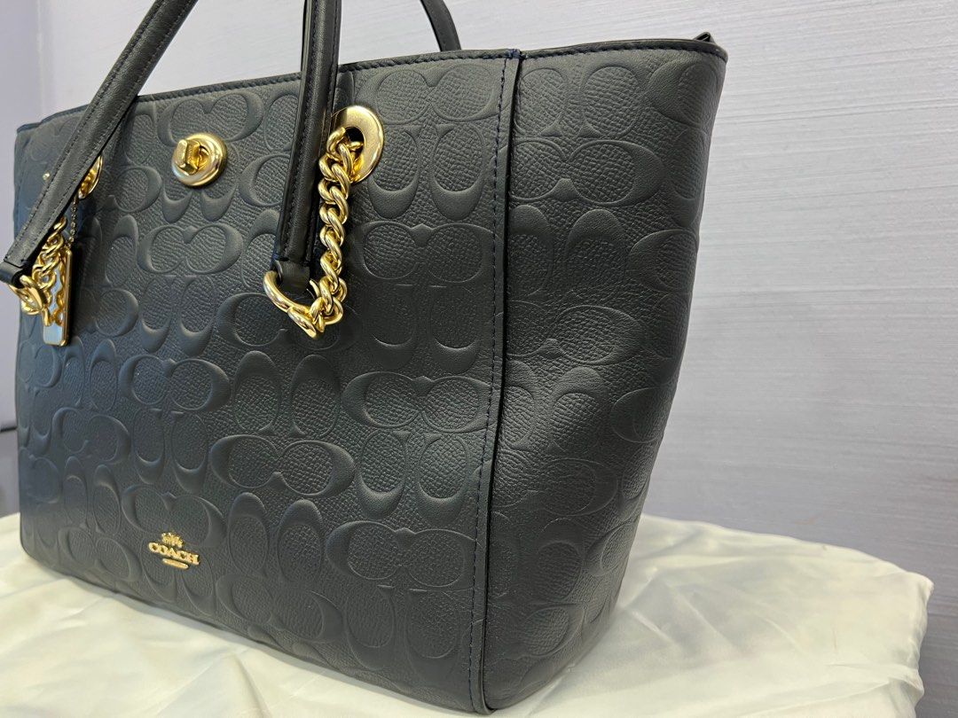 Coach Turnlock Chain Tote 27, Women's Fashion, Bags & Wallets, Shoulder ...