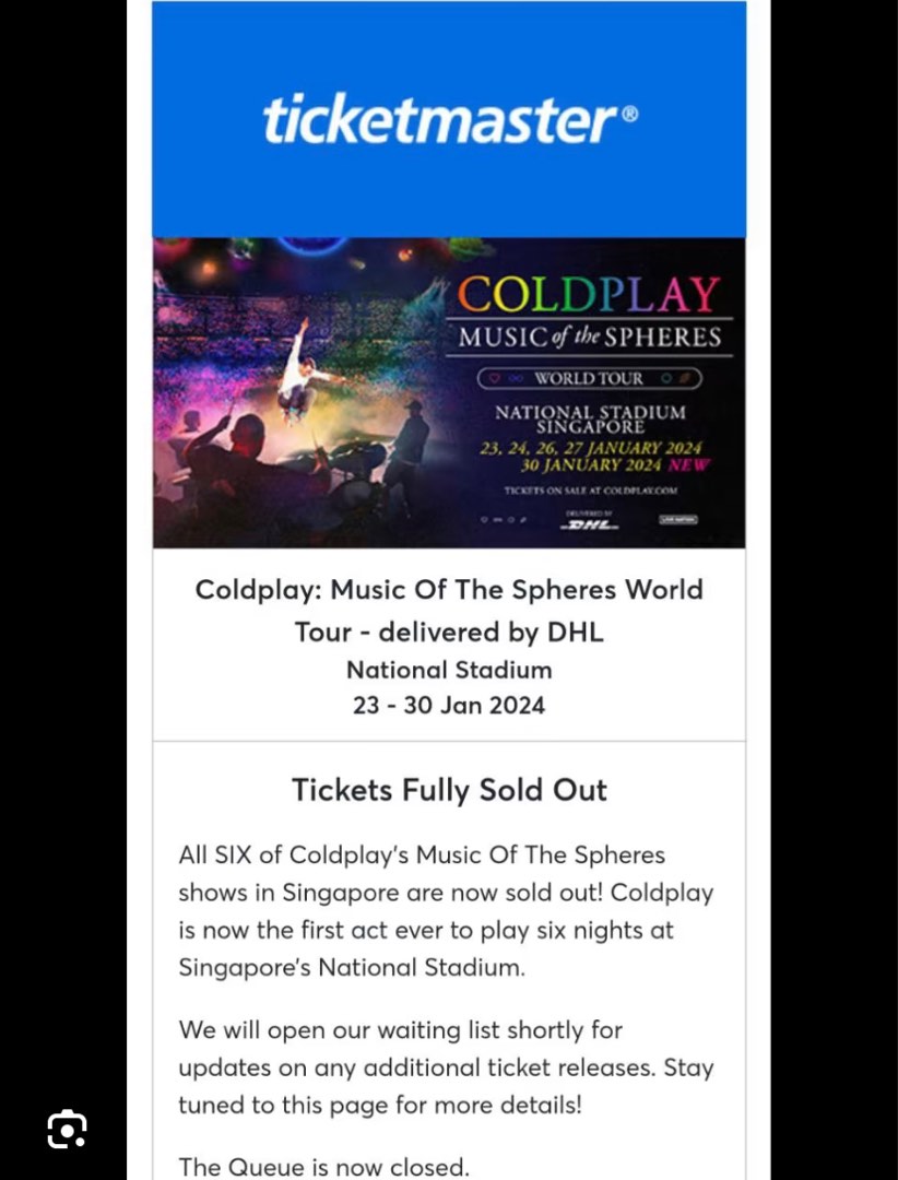 Coldplay Tickets, Tickets & Vouchers, Event Tickets on Carousell