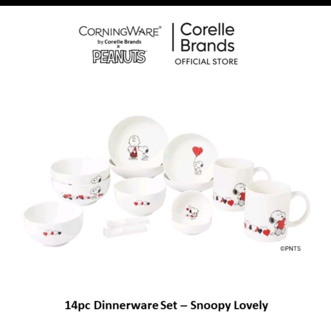 Corelle snoopy, Furniture & Home Living, Kitchenware & Tableware ...