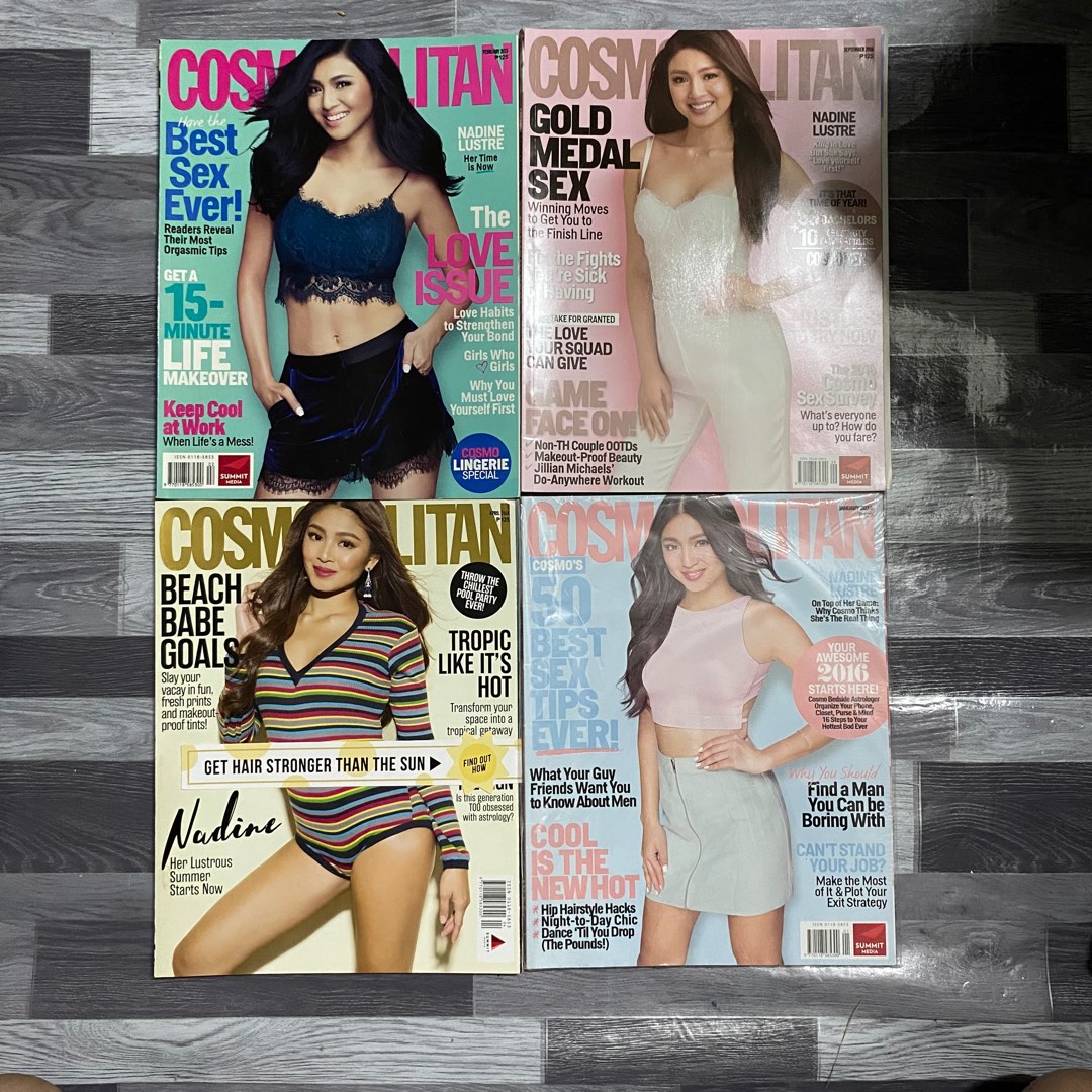 Cosmopolitan Magazines Bundle (4pcs) - Nadine Lustre on Carousell