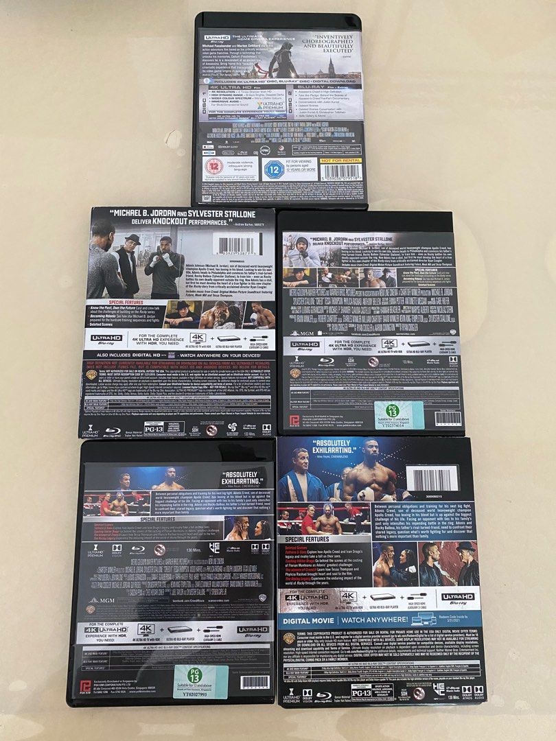 Creed Collection (4K Ultra HD + Blu Ray), Hobbies & Toys, Music & Media ...