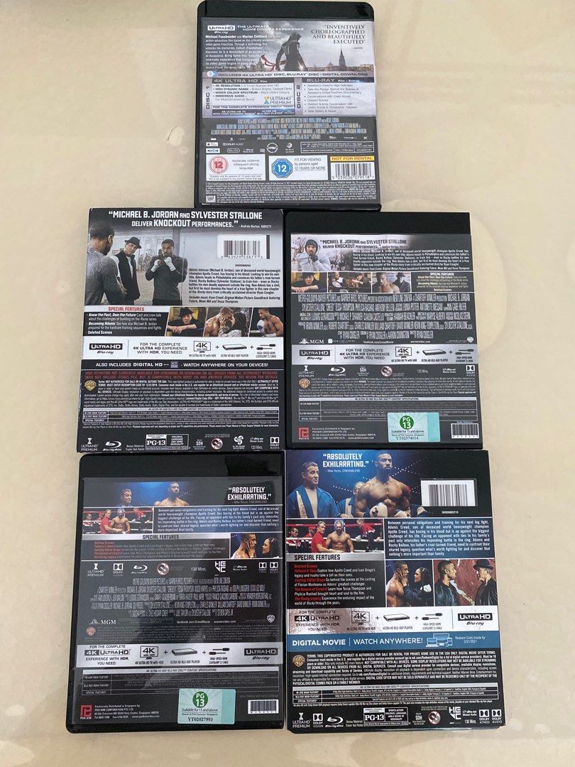 Creed Collection (4K Ultra HD + Blu Ray), Hobbies & Toys, Music & Media ...