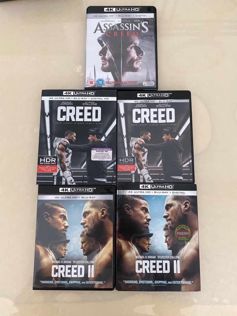 Creed Collection (4K Ultra HD + Blu Ray), Hobbies & Toys, Music & Media ...
