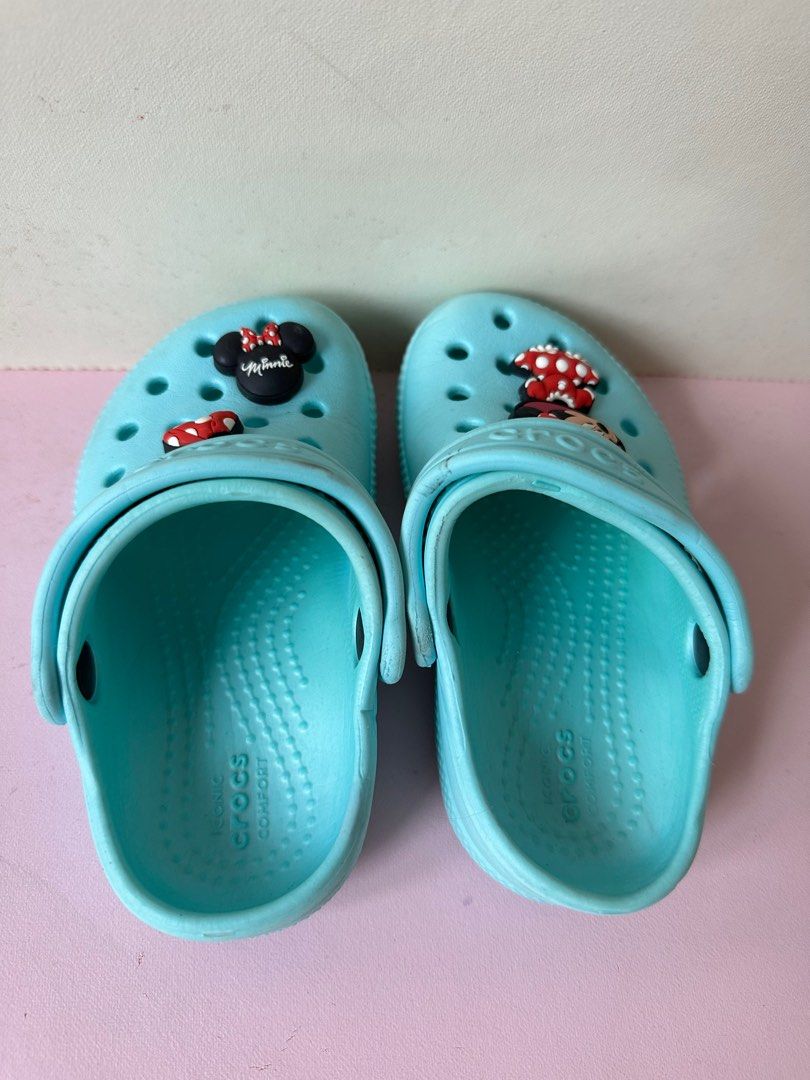 Crocs light blue Minnie Mouse size 7c, Babies & Kids, Babies & Kids ...