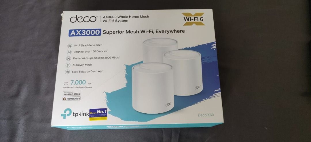 Deco X60 AX3000 - Whole Home Mesh Wi-Fi 6 System (3 access points ...