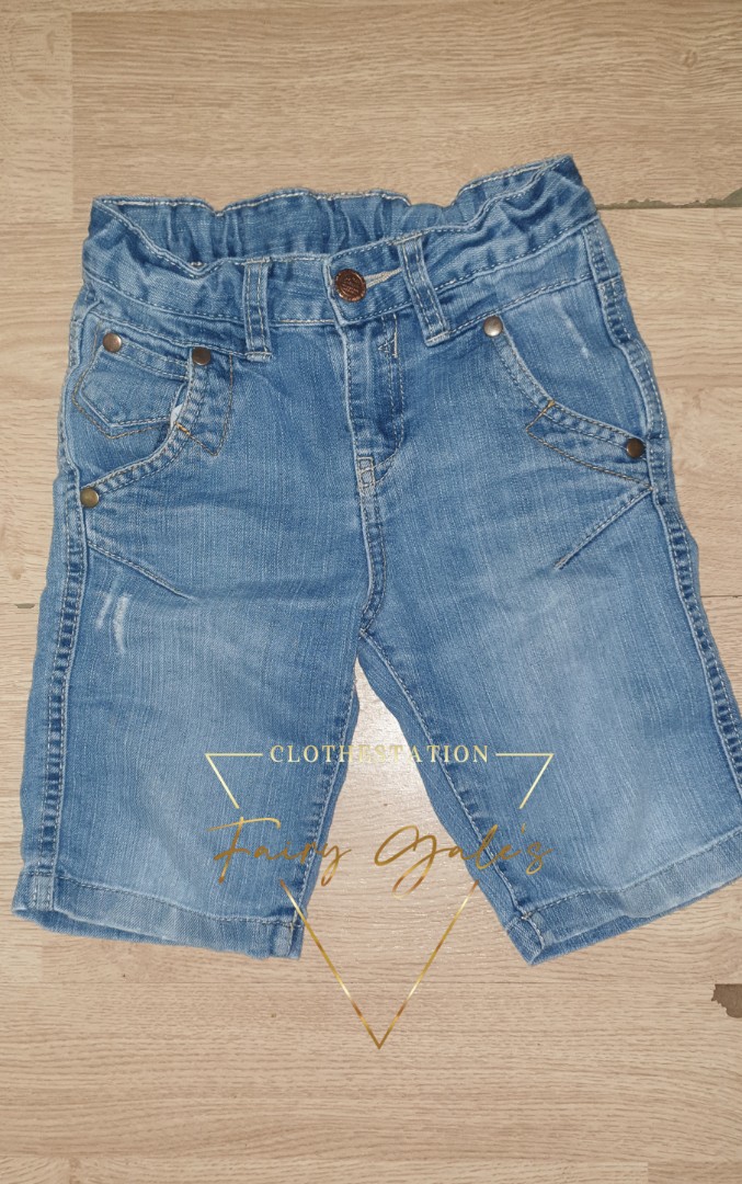 Denim Short, Babies & Kids, Babies & Kids Fashion on Carousell