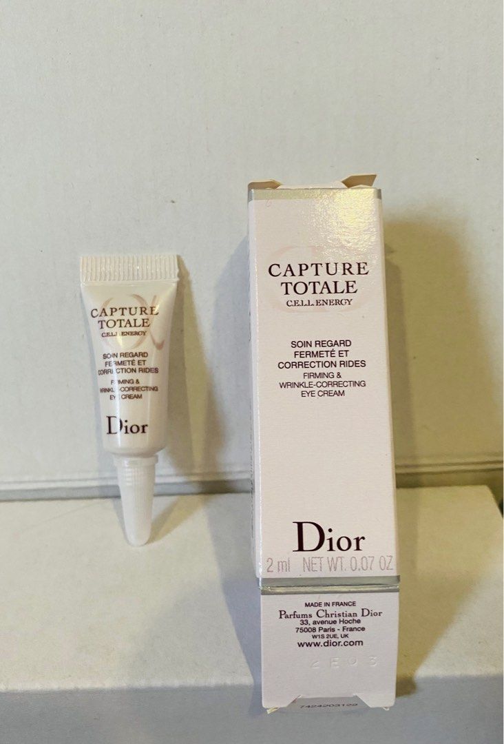 DIOR CAPTURE TOTALE FIRMING & WRINKLE-CORRECTING EYE CREAM 2ML, Beauty ...