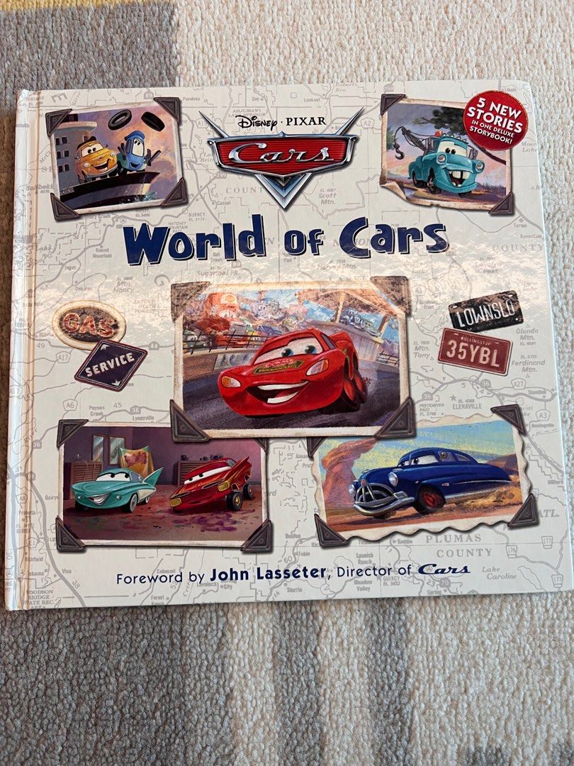Disney book- CARS World of cars, 興趣及遊戲, 書本 & 文具, 小說 & 故事書 - Carousell