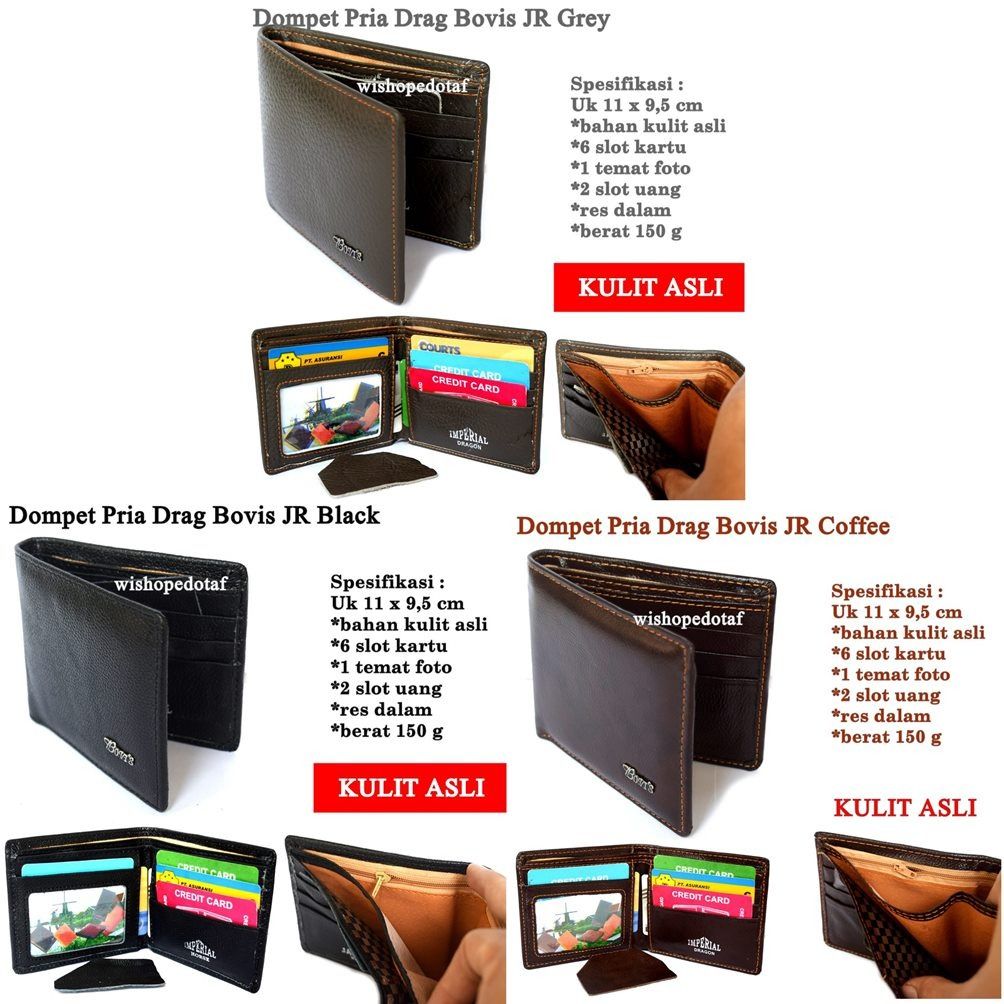 Dompet Branded Kulit Pria Drag Bovis, Fesyen Pria, Tas & Dompet ...