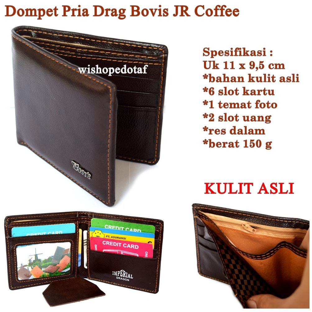 Dompet Branded Kulit Pria Drag Bovis, Fesyen Pria, Tas & Dompet ...