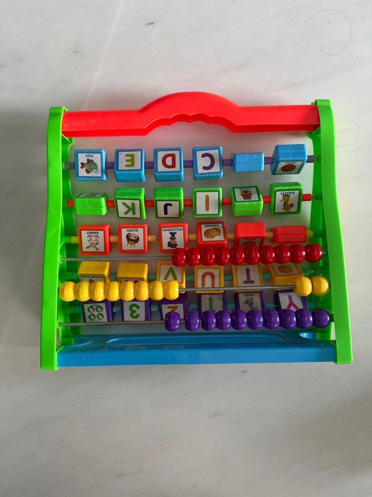 Double Sided Alphabet Abacus with Counting Beads, Hobbies & Toys, Toys ...