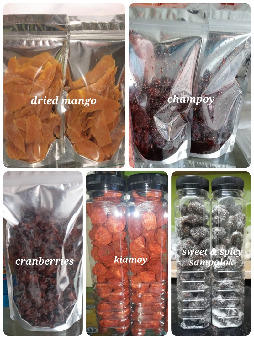 Dried mango, Champoy, Cranberries, Kiamoy, Sweet & spicy Sampalok ...
